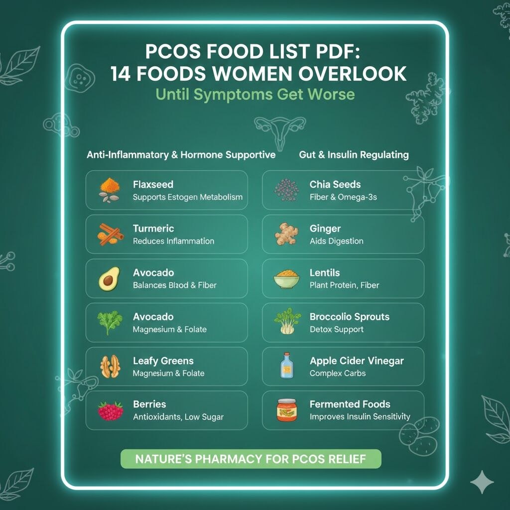 A PCOS Food List PDF With 14 Foods Women Overlook Until Symptoms Get W ...